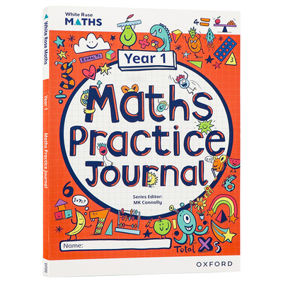 Oxford出版 牛津白玫瑰数学家庭练习册一年级英文原版 White Rose Maths Practice Journals Year 1 Workbook 教材教辅学习工具书