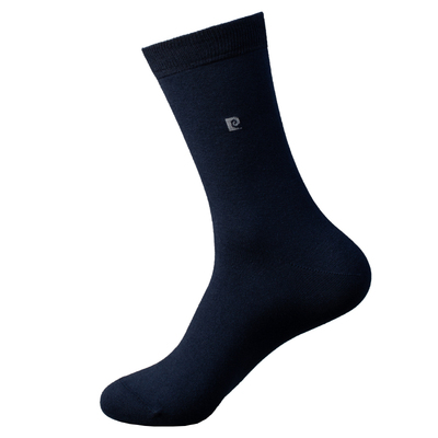 皮尔卡丹纯棉抑菌男士商务长筒袜10a级抗菌防臭高筒袜秋冬款袜子