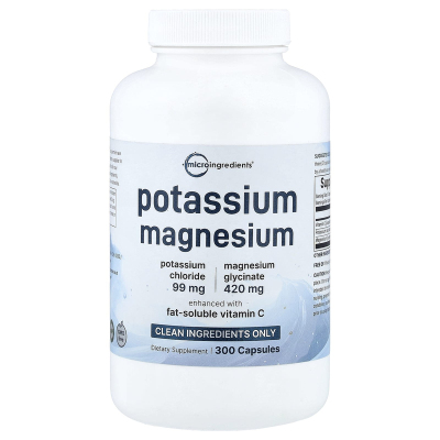 Micro Ingredients,Potassium Magnesium, 300 Capsules