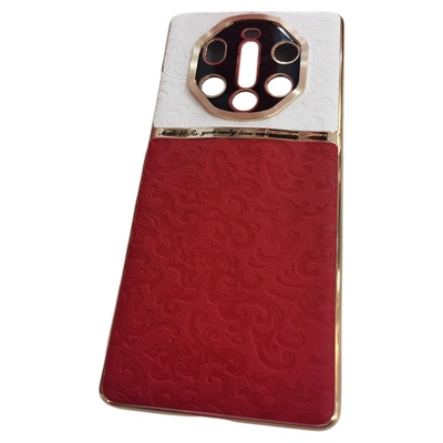 【国潮龙纹】红色大孔皮质手机壳