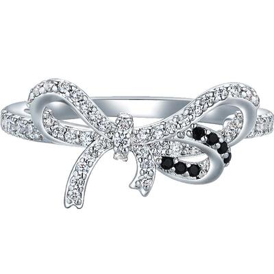 GlamEver蝴蝶结开口戒指潮流设计