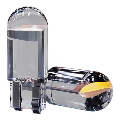 新款12V汽车24V货车t10led灯泡示宽灯牌照灯爆闪日行插泡透明小灯