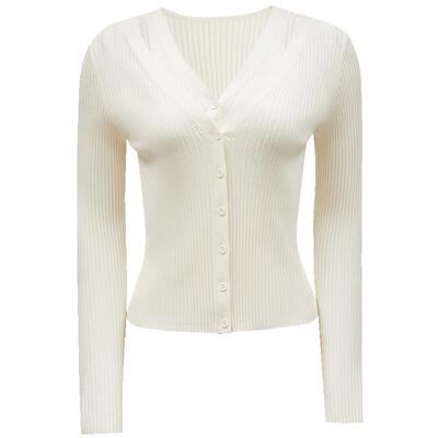 CoutureMade针织衫拼接镂空开衫