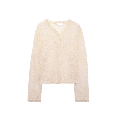 【现货】ECRIVAIN 26SS 春夏新款钩边长袖开衫 DOUBLEBOO