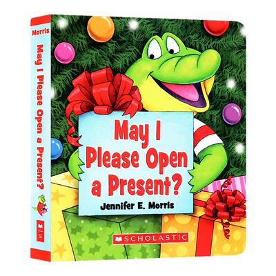 我可以打开礼物吗 英文原版绘本 May I Please Open a Present 幼儿英语启蒙纸板书 冒险故事书 圣诞节主题绘本