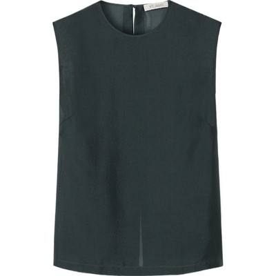 St.Agni春夏女士摩登高领真丝薄纱背心