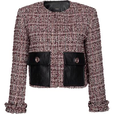 PINKO女士粗花呢贴袋小香风外套