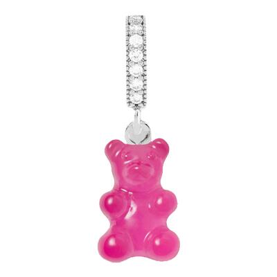 XTASTE 挪威 CRYSTAL HAZE银色钻扣小熊吊坠项链下单送素链百搭款