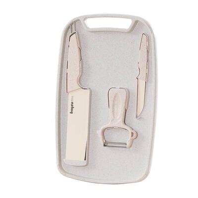 bayco拜格菜刀菜板二合一小麦