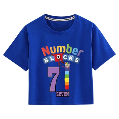Number Blocks数字积木衣服儿童短袖夏季纯棉T恤卡通男女童半袖新