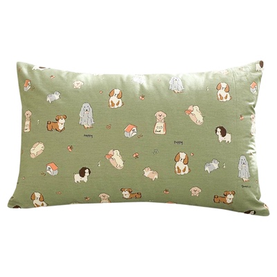 唐朝一只鱼全棉狗狗派对卡通枕套