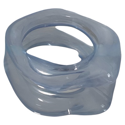 蓝色醋酸珍珠戒指套装女