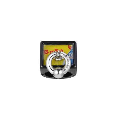 XTASTE TysGrocery 旧盒子印花树脂方形戒指穿搭个性时尚潮流创意