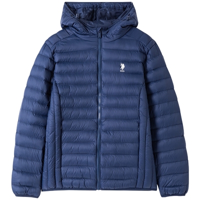 USPA棉衣连帽男冬季保暖内搭棉衣宽松短款棉服男青年冬天外穿外套