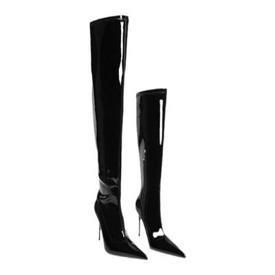 漆皮高跟过膝靴ColorfulBridge