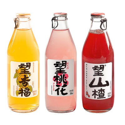网红桃花望杏福果饮山楂气泡水
