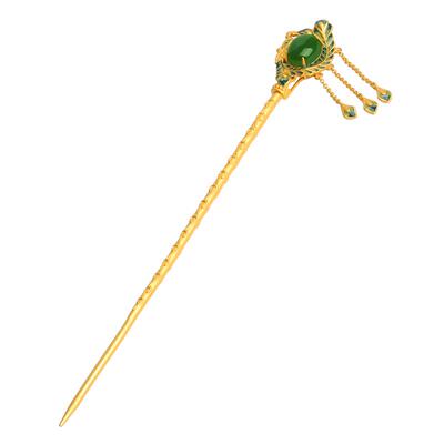 宫里上新天然碧玉凤凰发簪