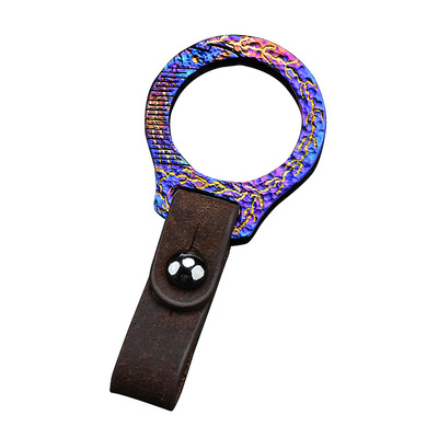 手工雕刻纯钛合金钥匙扣