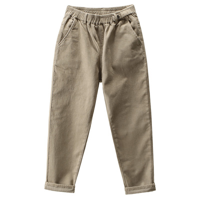 秋冬加绒哈伦裤宽松休闲裤松紧腰