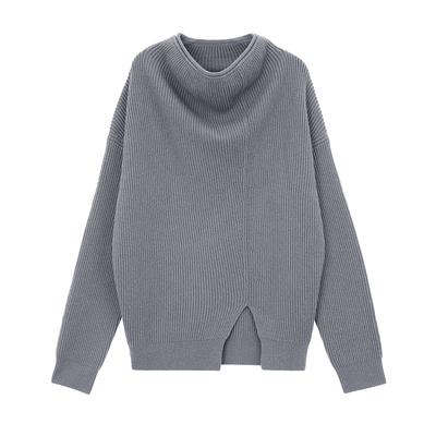 MRS羊毛套头不规则毛衣