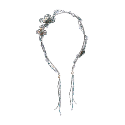 Cercoo/奢蔻蝶影青踪系列流苏发箍手工编织水晶头箍森系气质发饰
