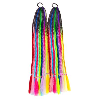 60厘米假发马尾小辫子彩色高温