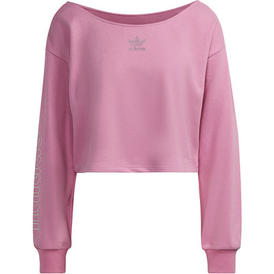 Adidas/阿迪达斯官方正品三叶草当季女子运动宽松长袖卫衣HF6775