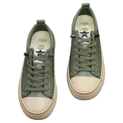 真皮男鞋美式潮牌复古平底板鞋