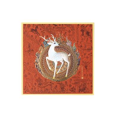 敦煌研究院九色鹿烫金版画