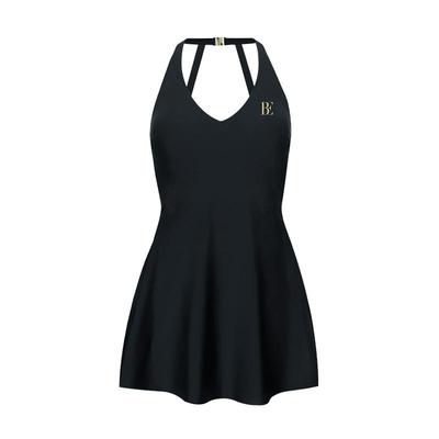 BE范德安连体裙式泳衣女小黑裙