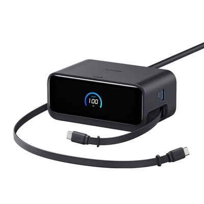 【苹果/华为全能充】Anker安克100W桌面充电站Mix伸缩线适配华为66W快充17苹果16平板笔记本氮化镓充电器插座