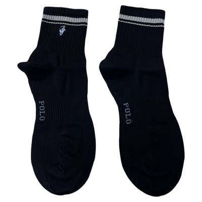 POLO秋冬全棉学生运动跑步男袜子