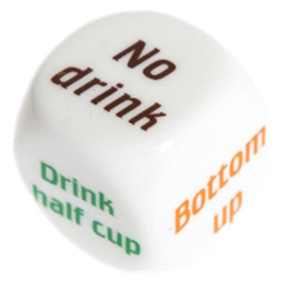 外贸 彩印英文酒令骰子 创意骰子 英文骰子 筛子 色子 2.5cm 配件