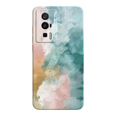 青山色适用小米pocof5pro手机壳MI新款pocox3GT硅胶X4GT保护套poco油画涂鸦艺术全包f5防摔POCOF3男女软外壳