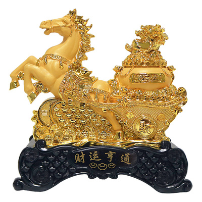 沙金马上发财马摆件招财装饰品