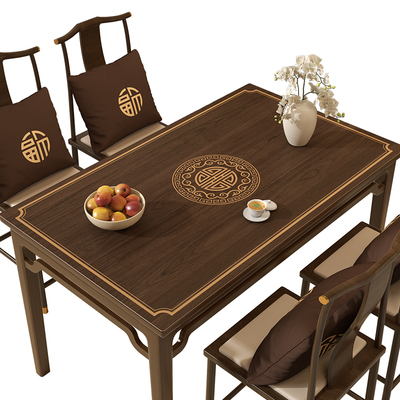新中式仿木纹防水防油免洗餐桌垫