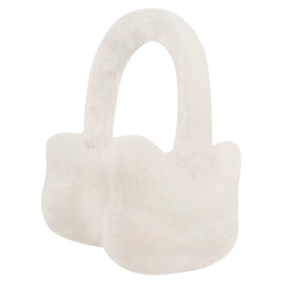 可爱毛绒白色保暖耳罩