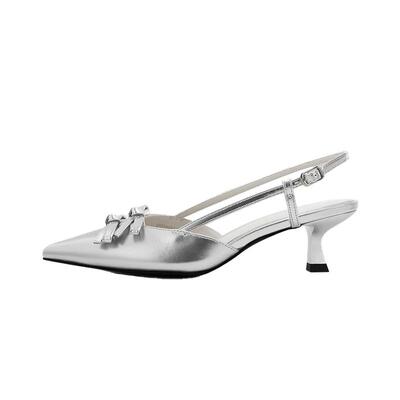 RANDA  25春季新款精致蝴蝶结设计纤细曲线穆勒鞋  DD35091