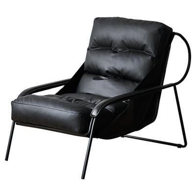 意式风超纤皮单人沙发休闲椅