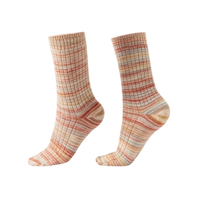 CALZEDONIA卡泽意袜秋冬女时尚穿搭保暖含羊毛条纹针织短袜DC0606