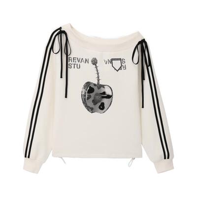 REVAN芮范樱桃系列甜酷立体感胶印卫衣RM91002311