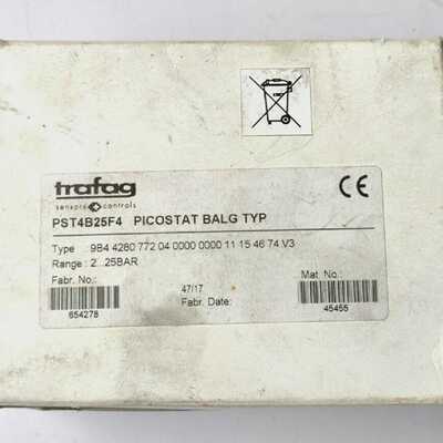 Trafag PST4B25F4 Picostat Bellows Type 9B4.4280 Range: 2 25B