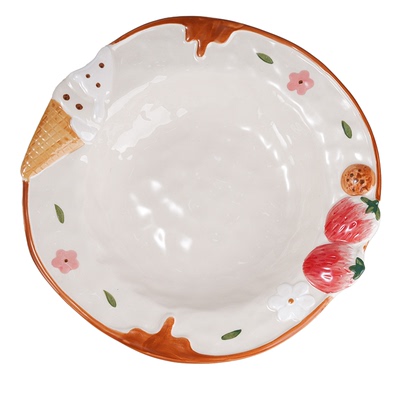 肆月陶瓷釉下彩餐具餐盘