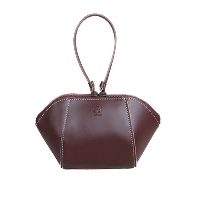 女士化妆包小号便携牛皮拉链收纳