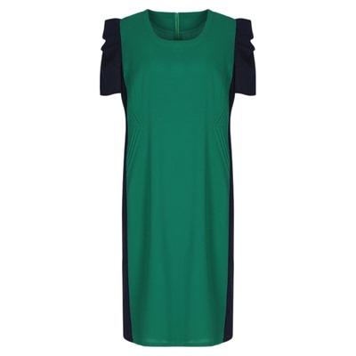 靓诺优雅气质H型拼接连衣裙