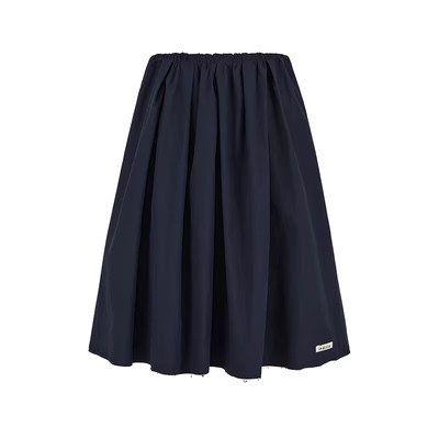 indicia标记2026夏新款轻熟极简风高腰伞裙时尚及膝裙 L2B6QZ121F