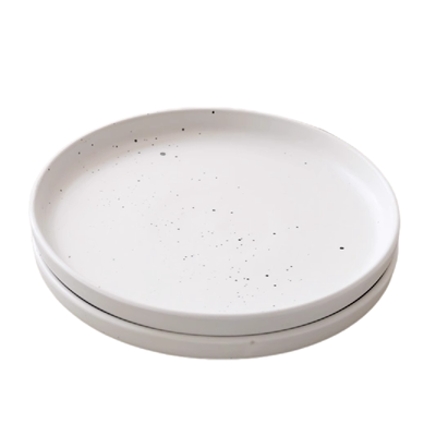 日式泼墨陶瓷平底盘浅盘