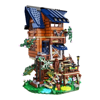 咔搭积木四季树屋摆件新年礼物