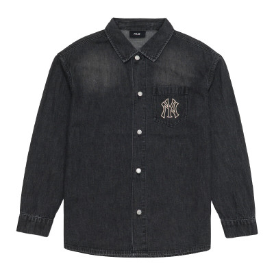 MLB衬衫男女款大LOGO休闲外套