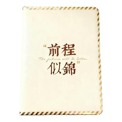 前程似锦笔记本高颜值本子彩页手账本中国风记事本奖励学生礼物